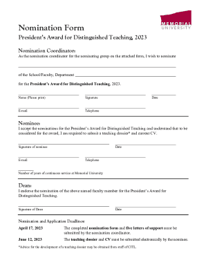 Fillable Online ice awards nomination form Fax Email Print - pdfFiller