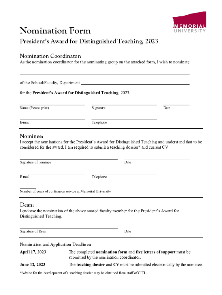 Fillable Online ice awards nomination form Fax Email Print - pdfFiller