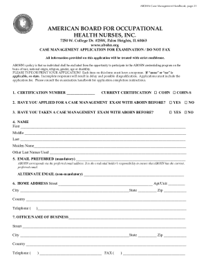Fillable Online Case Management Candidate Handbook Fax Email Print - pdfFiller