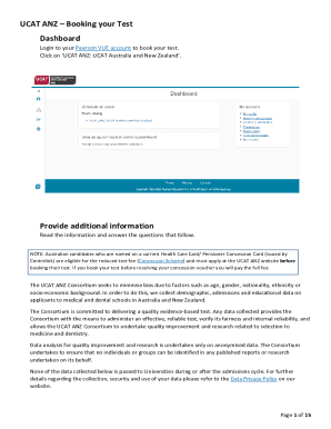 Fillable Online University Clinical Aptitude Test for Australia and New ...