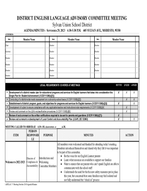 Fillable Online English Learners (DELAC)Compliance and Accountability ...