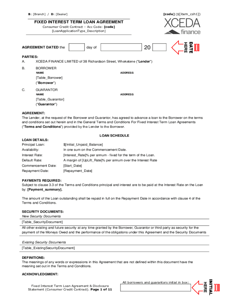 Fillable Online Term Loan Agreement: Definition & Sample Fax Email Print - pdfFiller