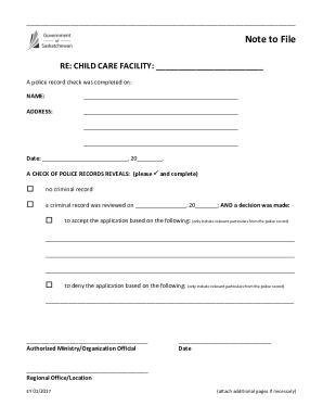 Fillable Online RE: CHILD CARE FACILITY: Fax Email Print - pdfFiller