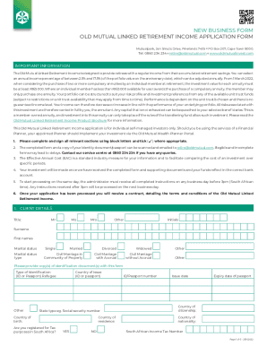Fillable Online Old Mutual Retirement Annuity Application Form - e ...