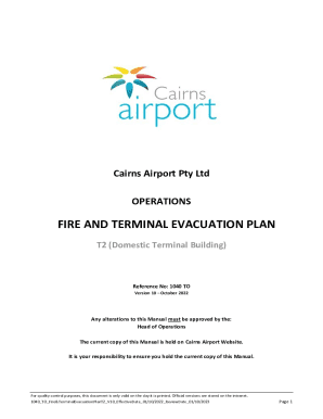 Fillable Online 1040TOT2 Fire and Terminal Evacuation Plan Manual Fax ...