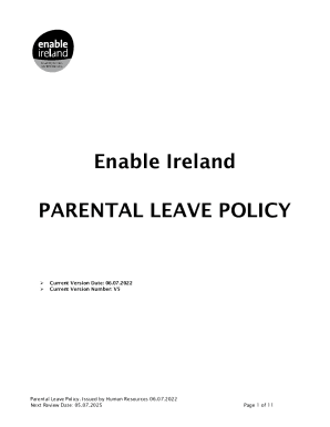 Fillable Online Ireland Moves Forward with New Parental Leave Policies ...