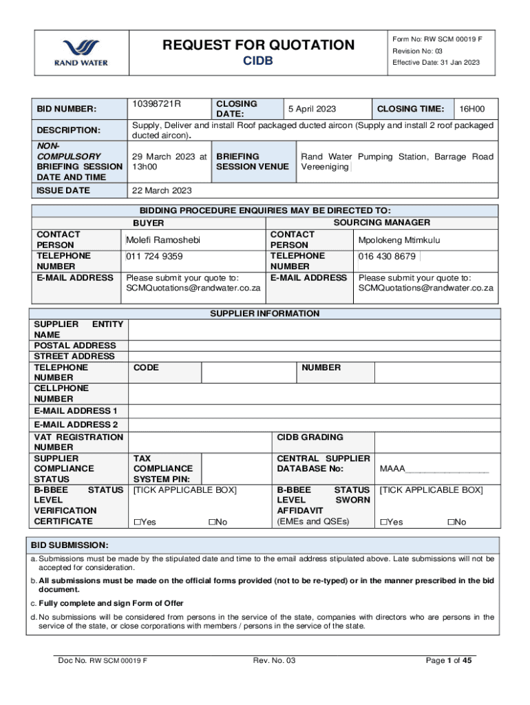 Fillable Online Request for a quote for a FAP- AC split replenishment ...