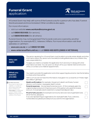 Fillable Online Funeral Grant Application S04. A PDF form to apply for ...