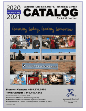 Fillable Online Catalog Vanguard Sentinel Career And Technology Centers ...