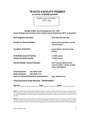 Fillable Online Writing a Solid Waste Facility Permit - CalRecycle Home ...