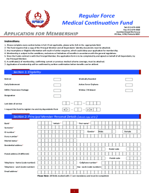 Fillable Online rfmcf co New Membership Form4PP Fax Email Print - pdfFiller