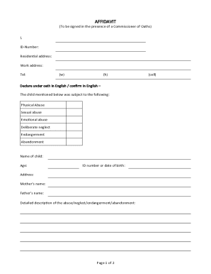 Fillable Online Affidavit-Template.pdf Fax Email Print - pdfFiller