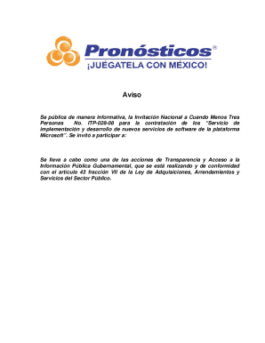 Completable En línea Aviso informativo al pblico en general: Invitacin ...