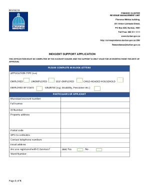 Fillable Online Indigent application form.pdf - Durban Fax Email Print ...