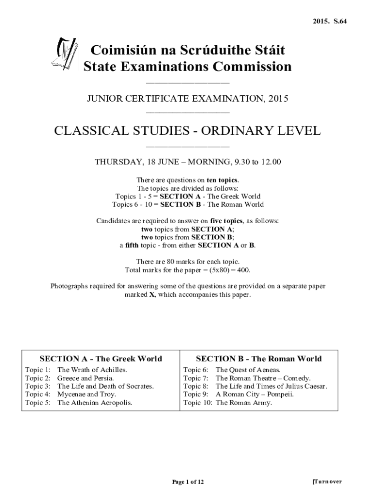 Fillable Online (PDF) Junior Cycle English Ordinary Level Sample Paper ...