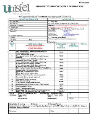Fillable Online Request form and specimen labelling Fax Email Print ...