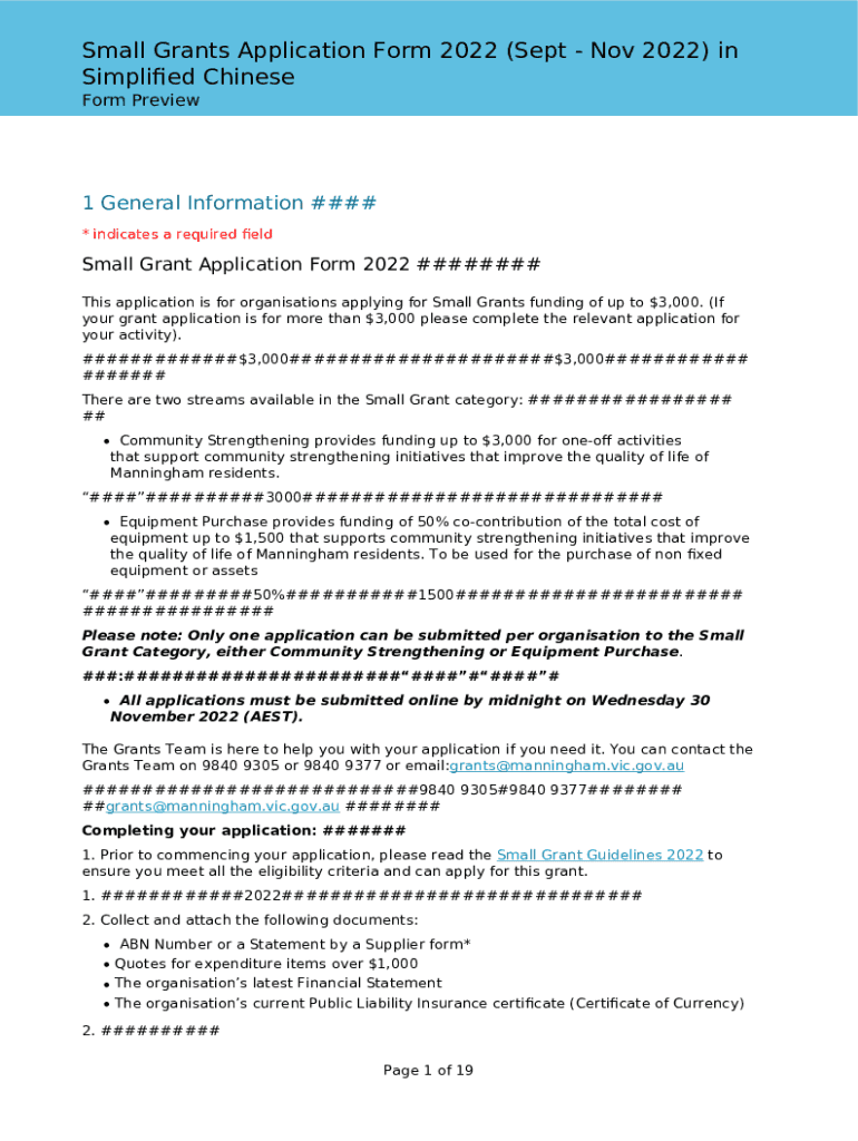 Fillable Online Small Grants Application Form - Feed the Minds Fax ...