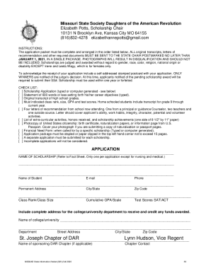 Fillable Online FINANCIAL NEED FORM 2020-2021 Missouri State ... Fax ...