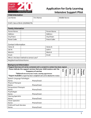 Fillable Online Early Childhood Learning Center - Airside Location Fax ...