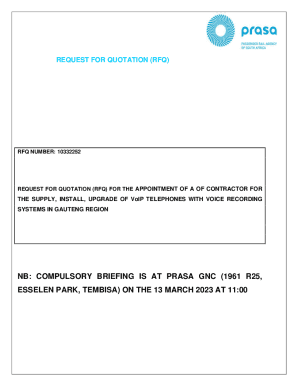 Fillable Online Request for quotation (RFQ): Appointment of a service ... Fax Email Print ...
