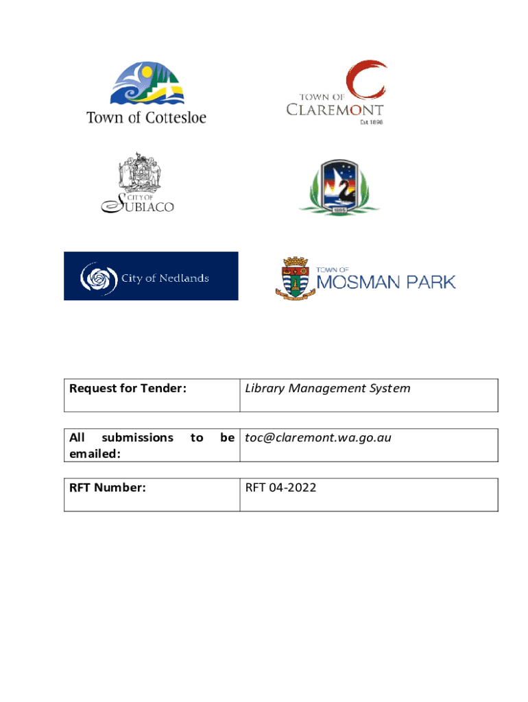 Fillable Online Request for Tender: Library Management System All ...