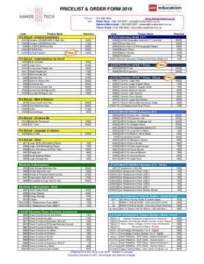Fillable Online Free and customizable price list templates Fax Email ...