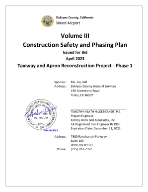 Fillable Online Volume III Construction Safety and Phasing Plan Fax Email Print - pdfFiller