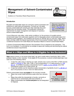 Fillable Online Management of Solvent-Contaminated Wipes. Guidance on ...