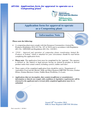 Fillable Online Application form for approval to operate as a ...