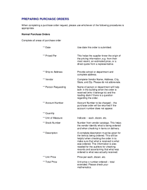 Fillable Online Purchase Order: What It Is and How to Create One Fax ...
