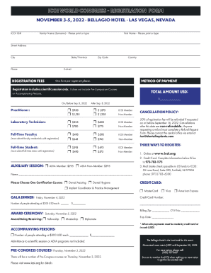 Fillable Online ICOI WORLD CONGRESS - REGISTRATION FORM Fax Email Print ...