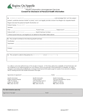 Fillable Online Form 912 Consent for Disclosure Fax Email Print - pdfFiller