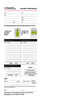 Fillable Online EAR TAG REPLACEMENT FORM Fax Email Print - pdfFiller