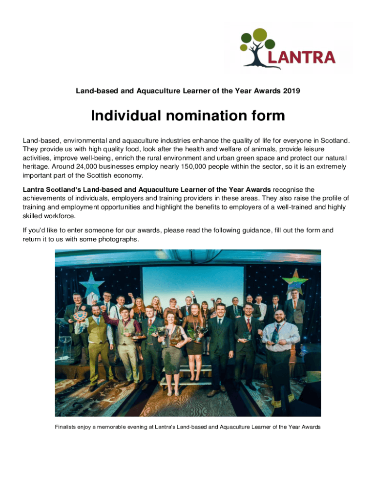 Fillable Online Individual nomination form Fax Email Print - pdfFiller