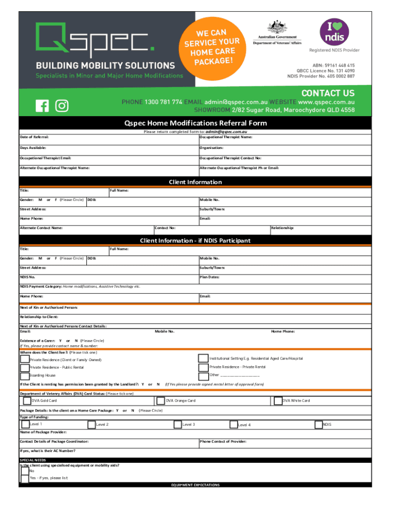 Fillable Online PIVOTAL OCCUPATIONAL THERAPY REFERRAL FORM Fax Email ...