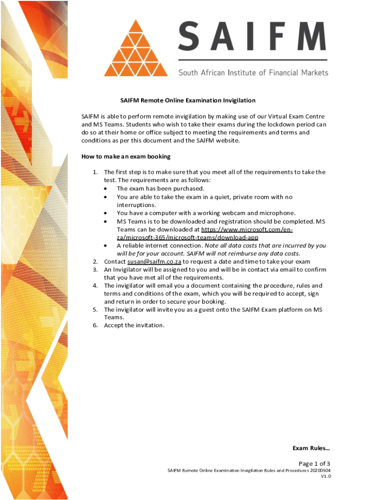 Fillable Online saifm co Remote invigilation: does it help or harm the ...