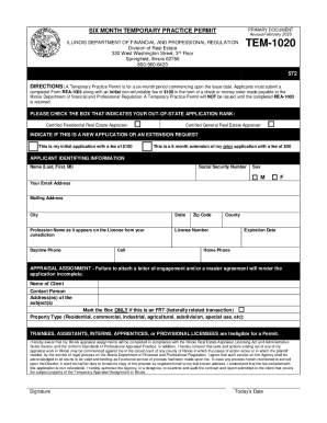 Fillable Online STATE OF ILLINOIS Reciprocity Application ... Fax Email ...