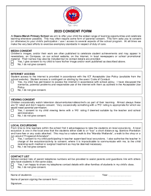 Fillable Online 2023 CONSENT FORM Fax Email Print - pdfFiller