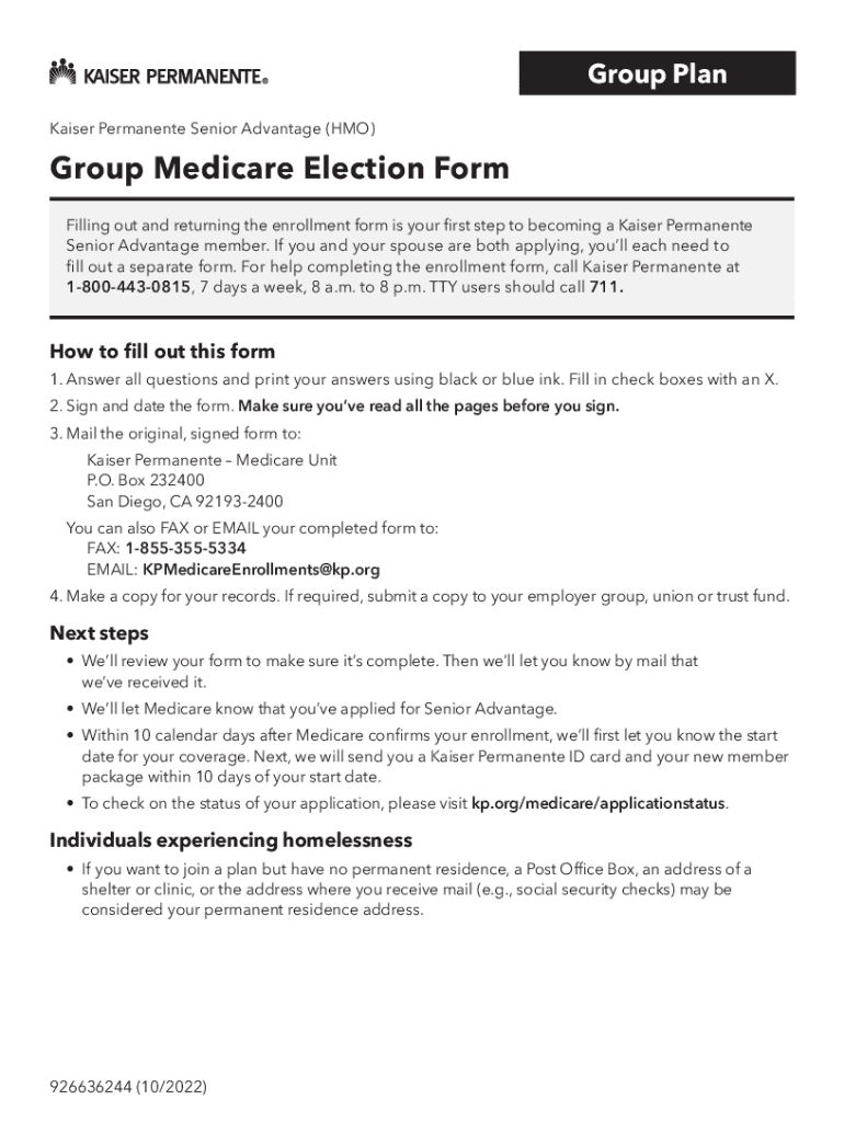 Fillable Online Important information about this election form Fax ...