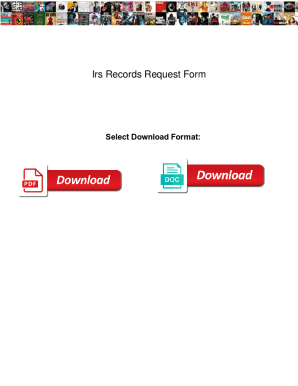 Fillable Online Irs Records Request Form. Irs Records Request Form pero ...