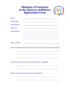 Fillable Online Application-Form-Ministry-of-Catechist. ... Fax Email Print - pdfFiller