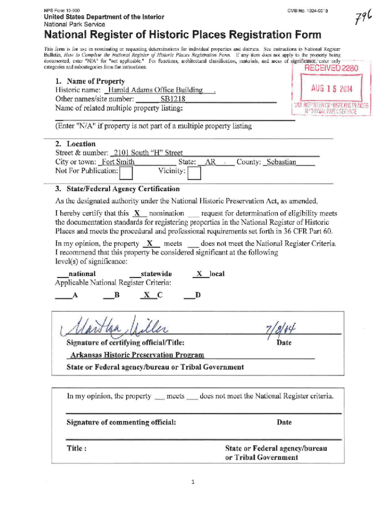Fillable Online Harold Adams Office Building. Identifier (file name ...