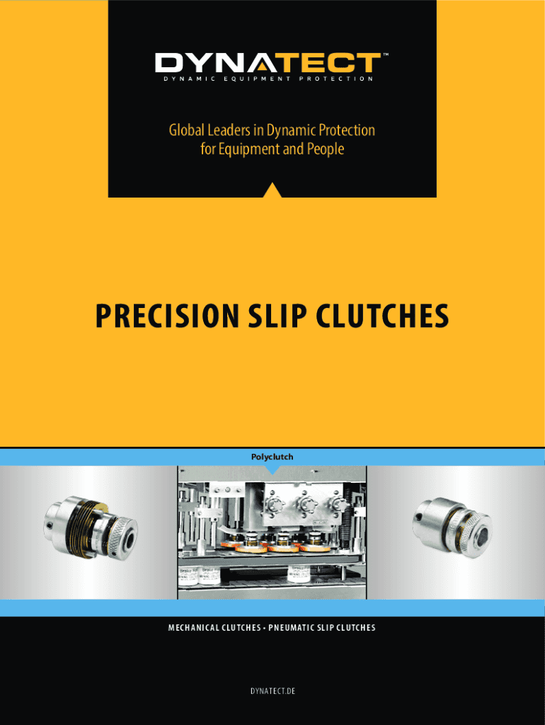 Fillable Online Precision Slip Clutch Full - Dynatect Manufacturing ...