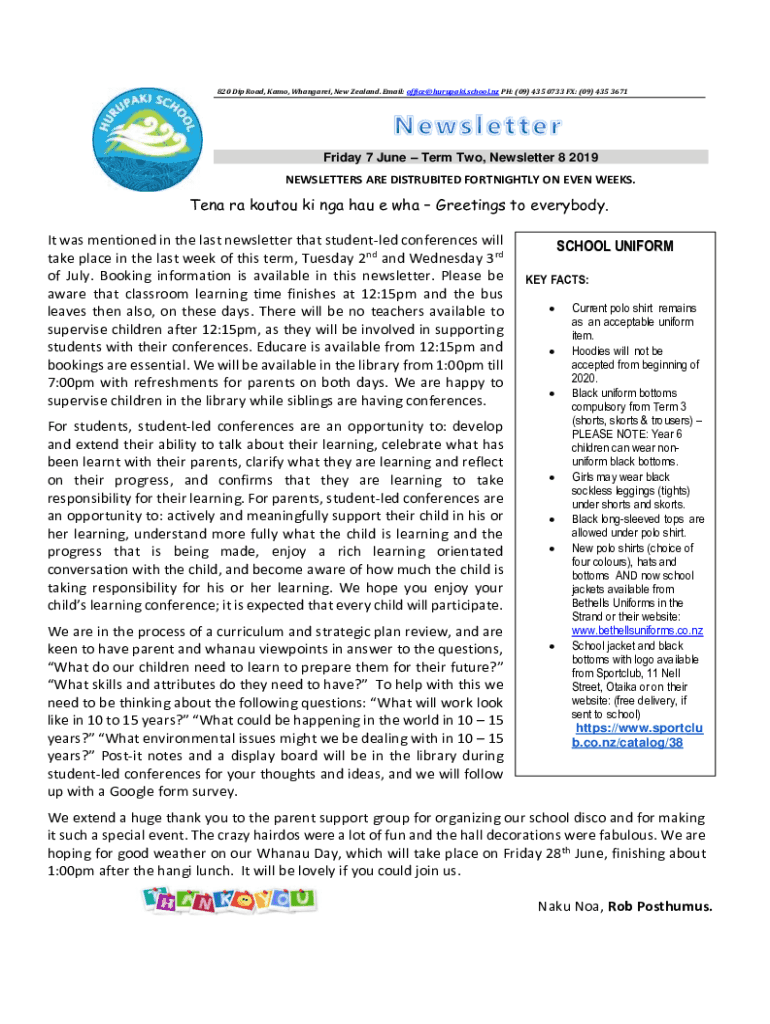 Fillable Online Tena koutou katoa... Welcome to Kamo Primary School ...