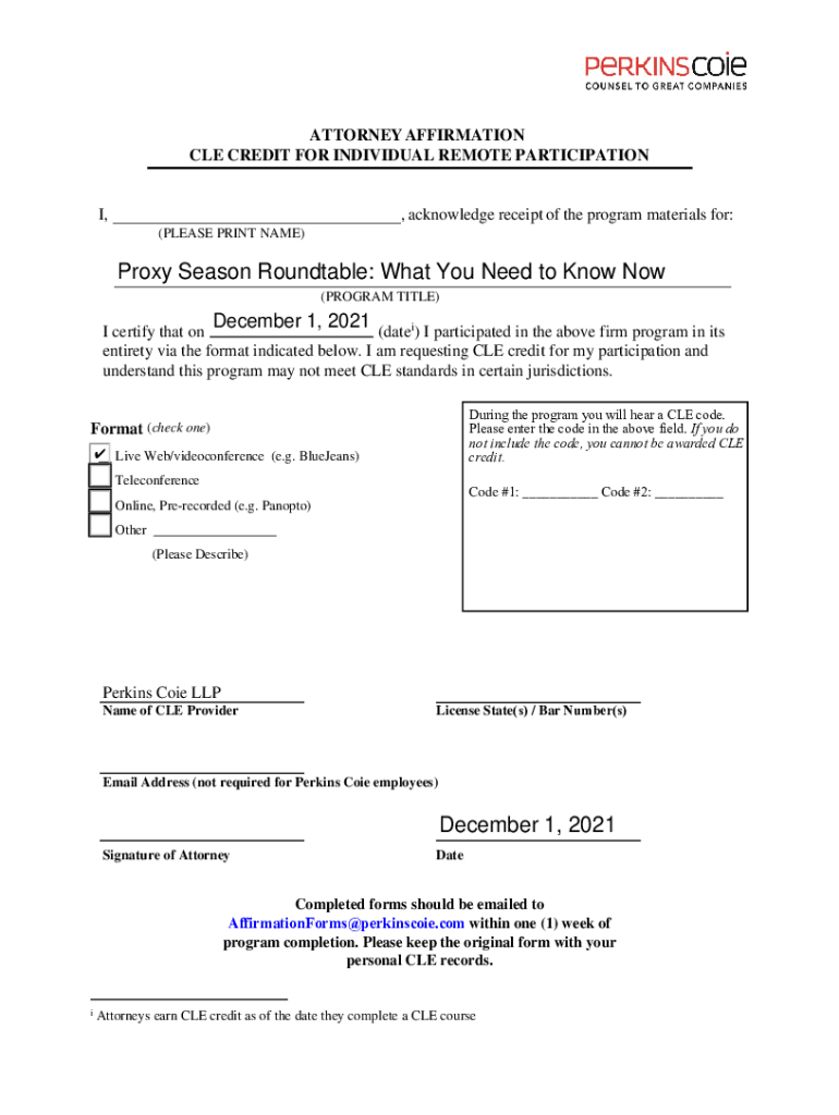 Fillable Online ATTORNEY AFFIRMATION IN SUPPORT OF CLE CREDIT ... Fax ...