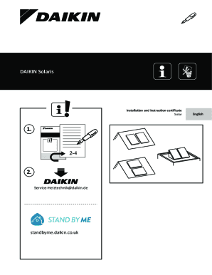 Fillable Online INSTALLATION AND OPERATION MANUAL - Daikin AC Fax Email ...