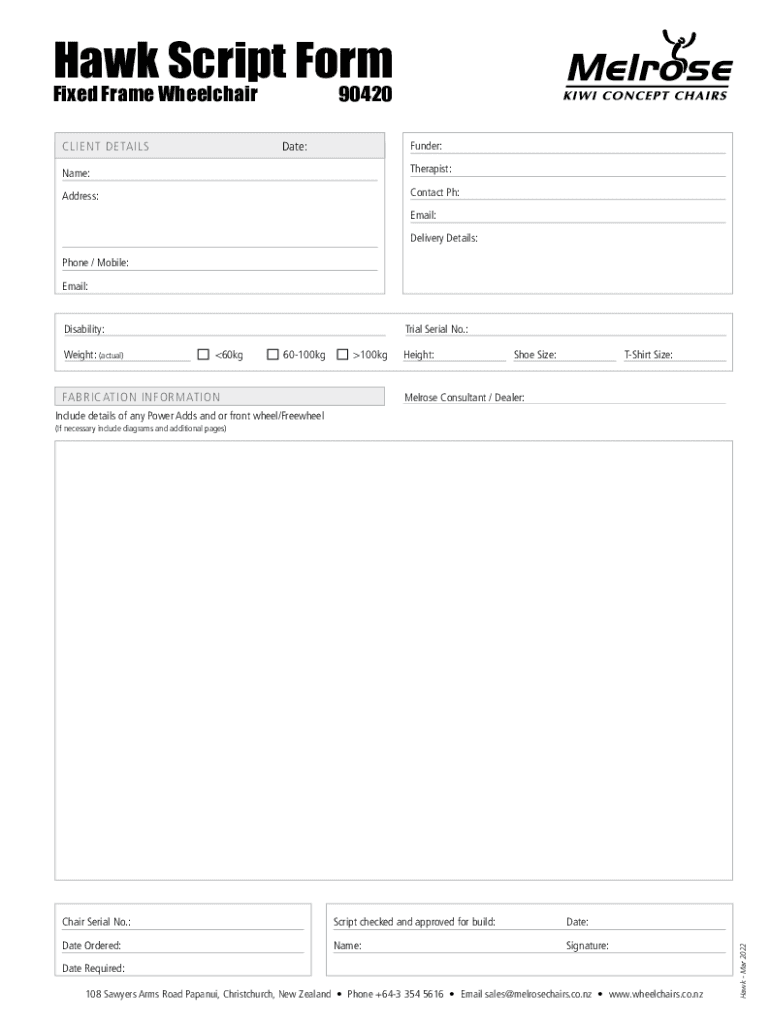 Fillable Online Gazelle Script Form Fax Email Print - pdfFiller