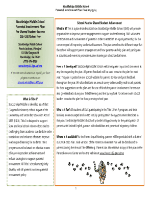 Fillable Online schoolwires henry k12 ga Title I School-Parent Compact ...