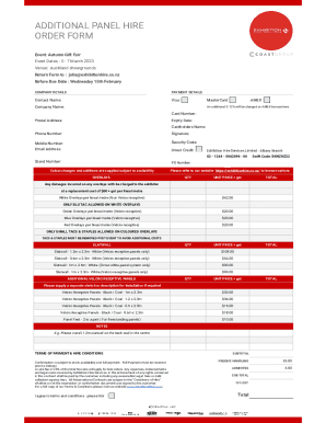 Fillable Online SGF- Exhibitor Order Forms Fax Email Print - pdfFiller