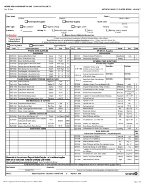 Fillable Online Medical Supplies Order Form - Hospicev2.xlsx Fax Email ...
